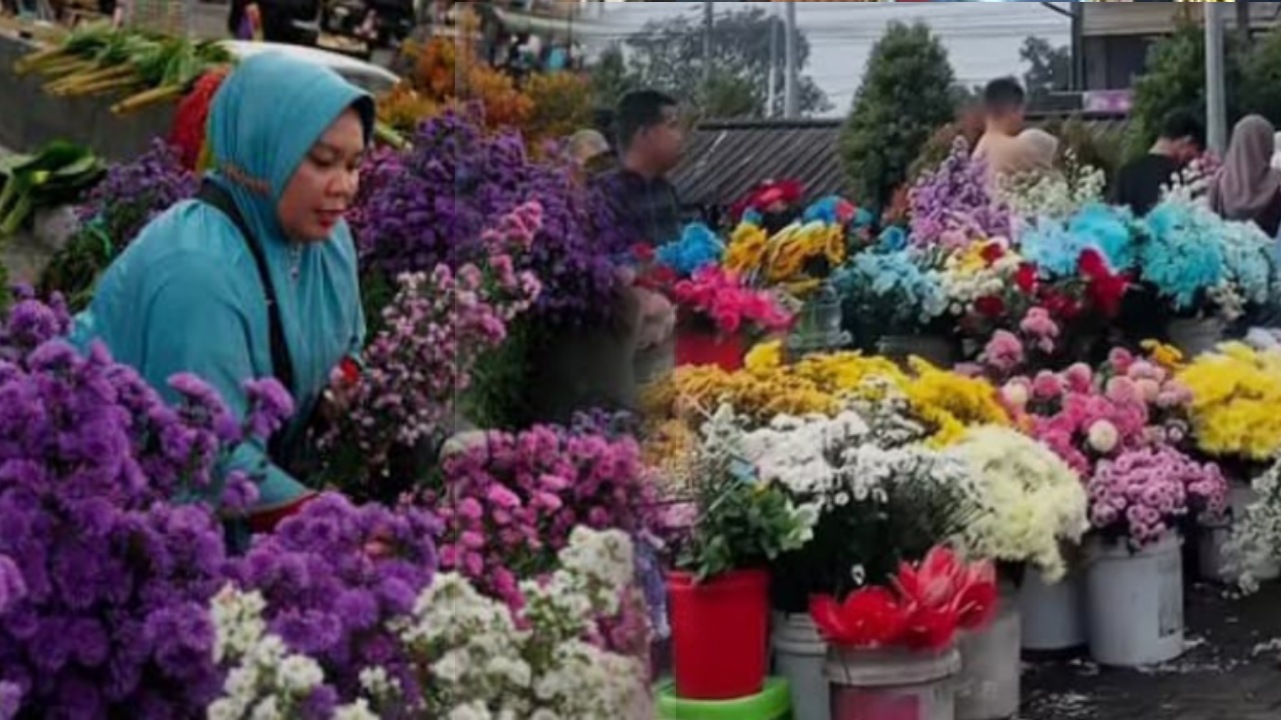 Tersohor di Semarang, Pesona Pasar Bunga Bandungan di Lereng Gunung ...